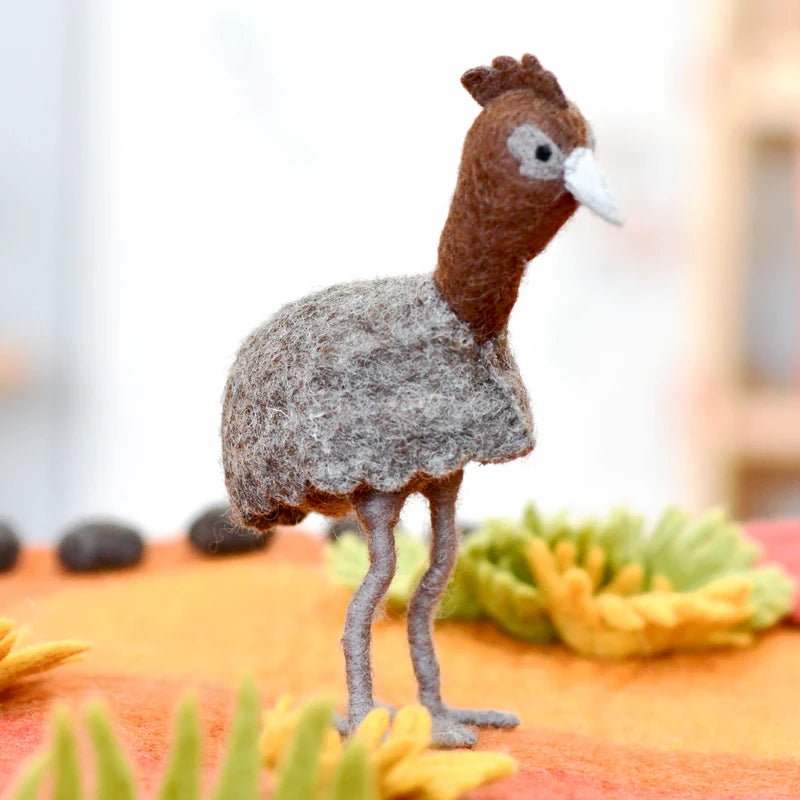 Felt Emu Toy (Australian Animal) by Tara Treasures | The Playful Collective
