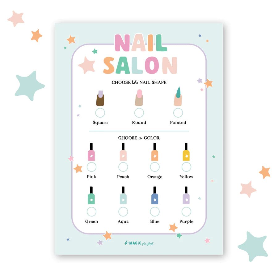 Pretend Play Nail Salon Notepad by Magic Playbook | The Playful Collective