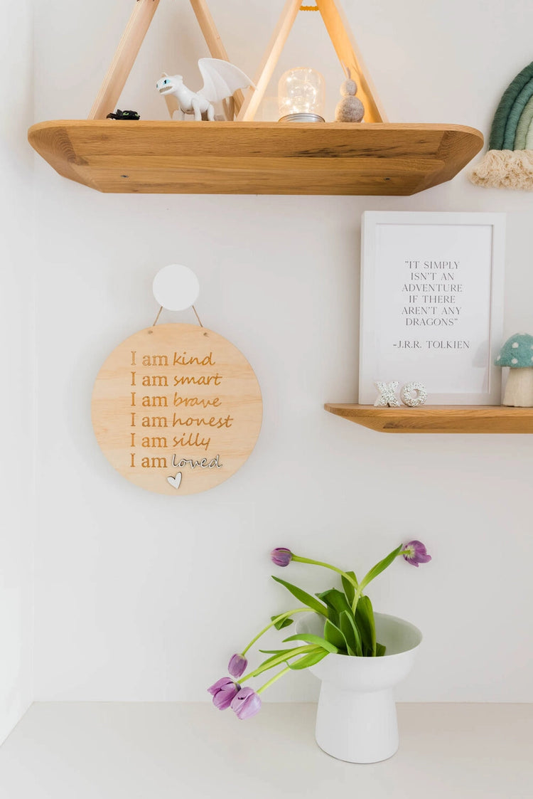 Wooden Affirmation Sign by Timber Tinkers | The Playful Collective