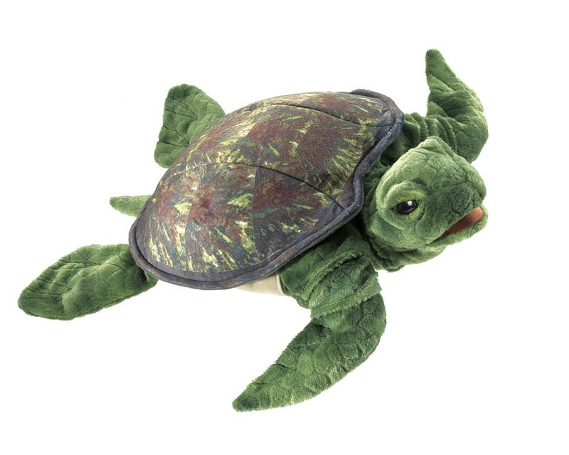 Green Sea Turtle Puppet by Folkmanis Puppets | The Playful Collective