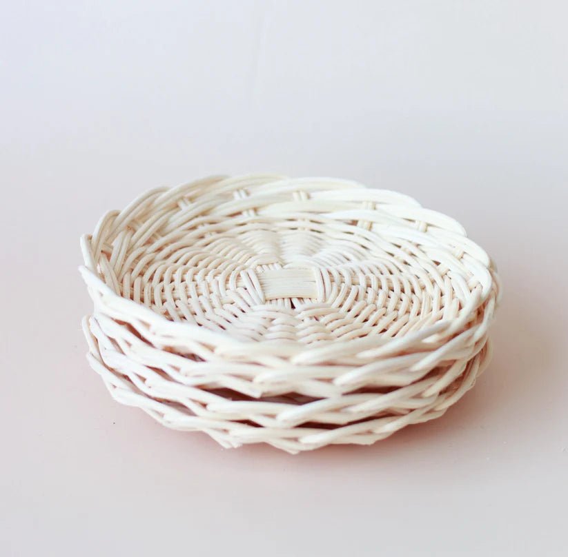 Rattan Play Plates Set of 4 by Juni Moon | The Playful Collective