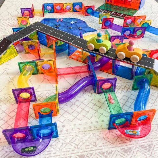 Learn & Grow Magnetic Tile Toppers - Road Pack (40 Piece) by Learn ...