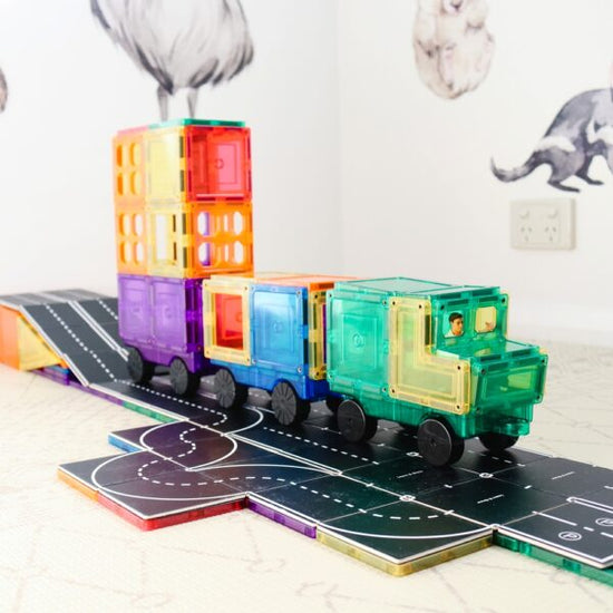 Learn & Grow Magnetic Tile Toppers - Road Pack (40 Piece) by Learn ...