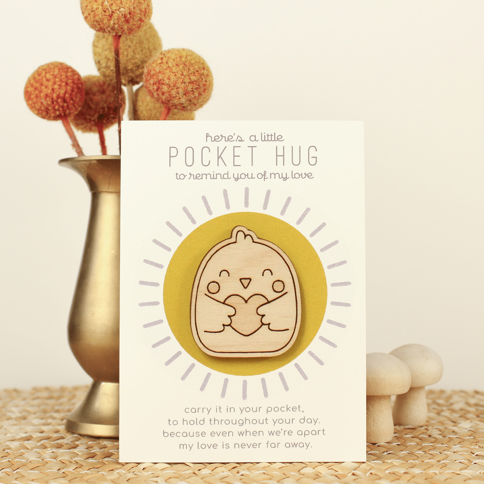 Wooden Pocket Hug - Bird by Oh, Little Wren | The Playful Collective