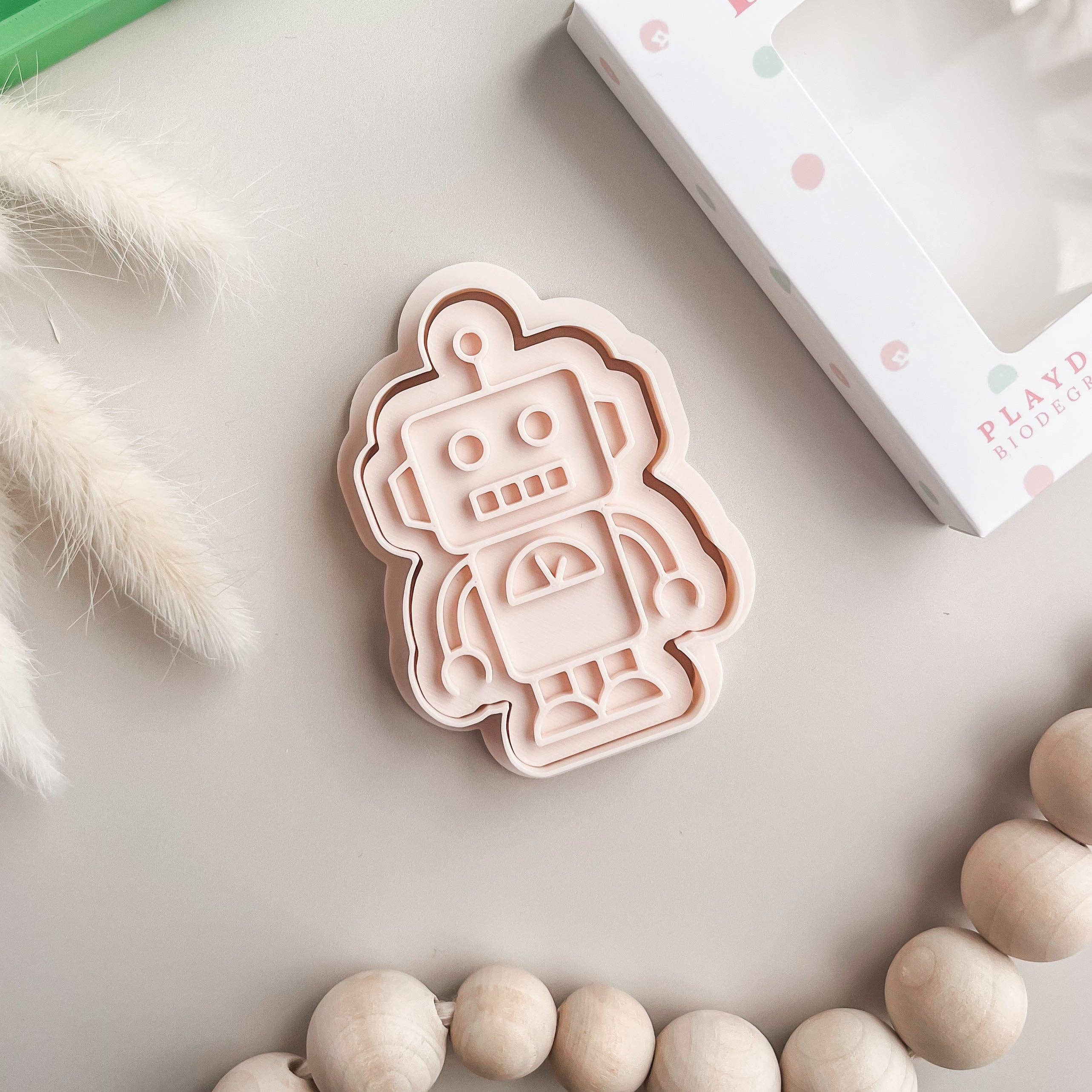 Eco Playdough Stamp - Robots 1 by Play Sense | The Playful Collective