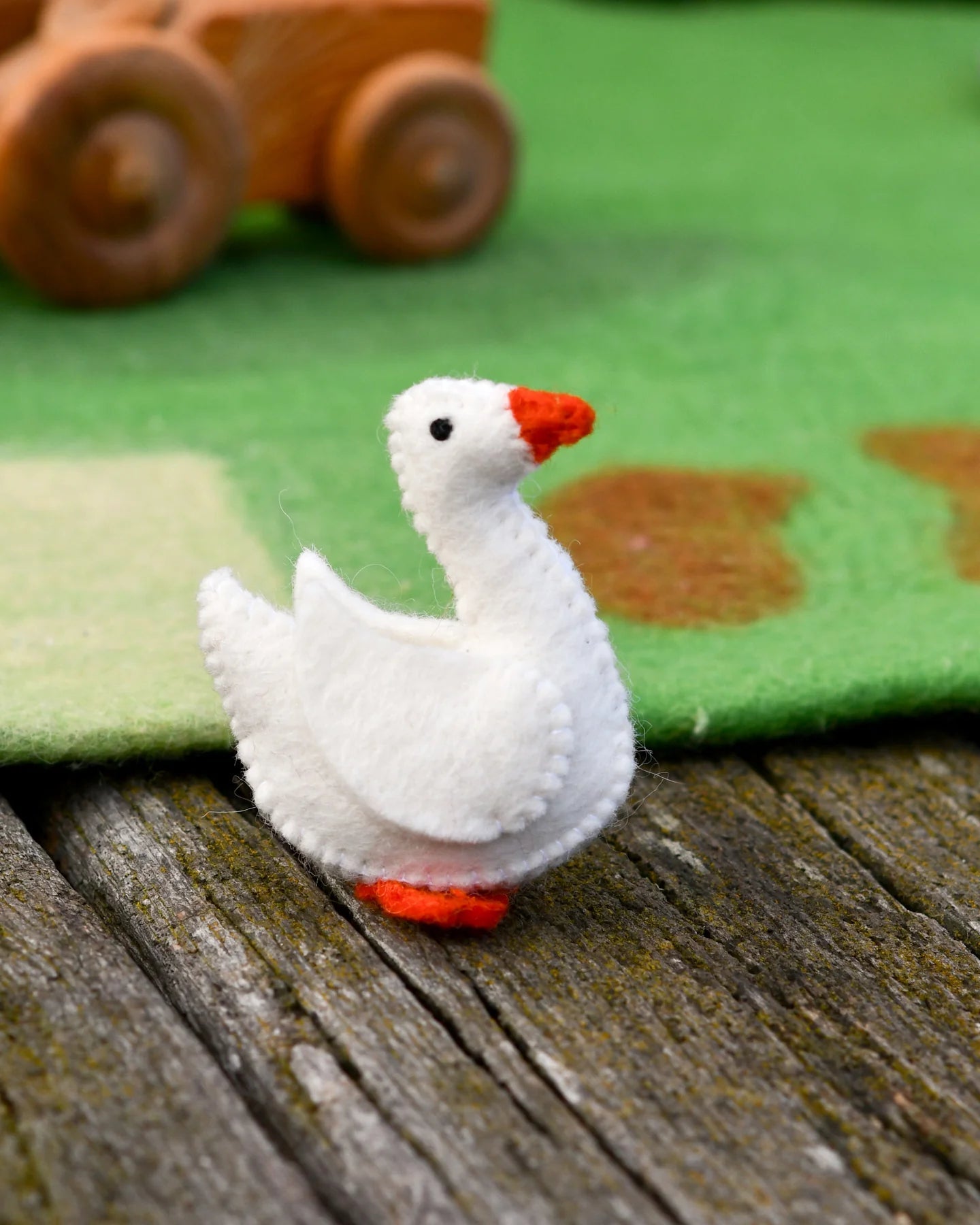 Felt Goose Farm Animal Toy by Tara Treasures | The Playful Collective