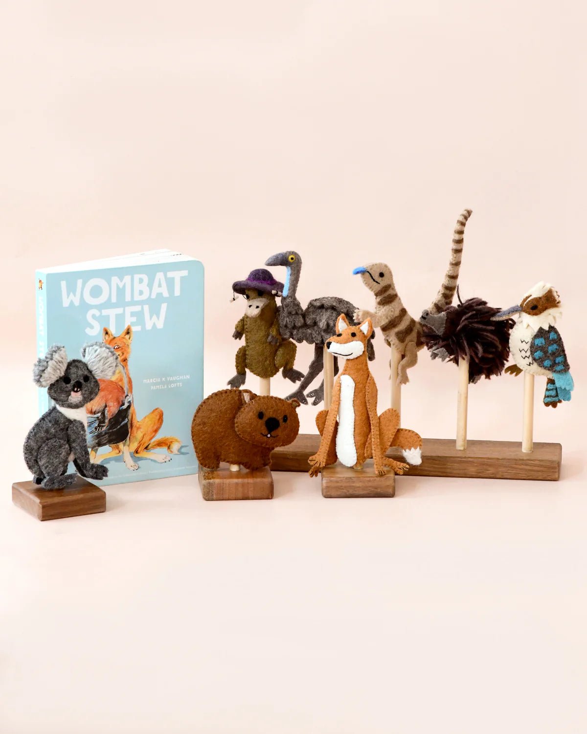 Wombat Stew Finger Puppet Set by Tara Treasures | The Playful Collective