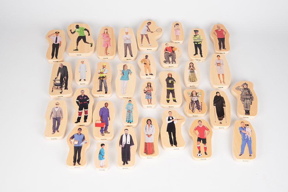 Wooden Community People Blocks 32 Pieces by Tickit | The Playful Collective
