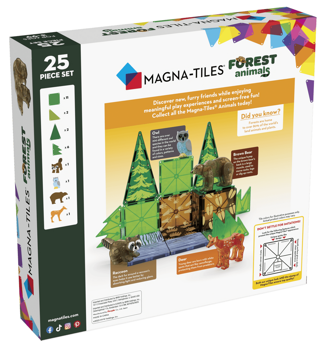 Magna-Tiles® Forest Animals 25 Piece Set by Magna-Tiles® | The Playful ...