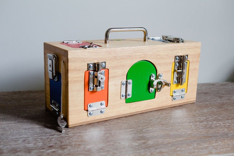 Original Lock Activity Box by Mamagenius | The Playful Collective