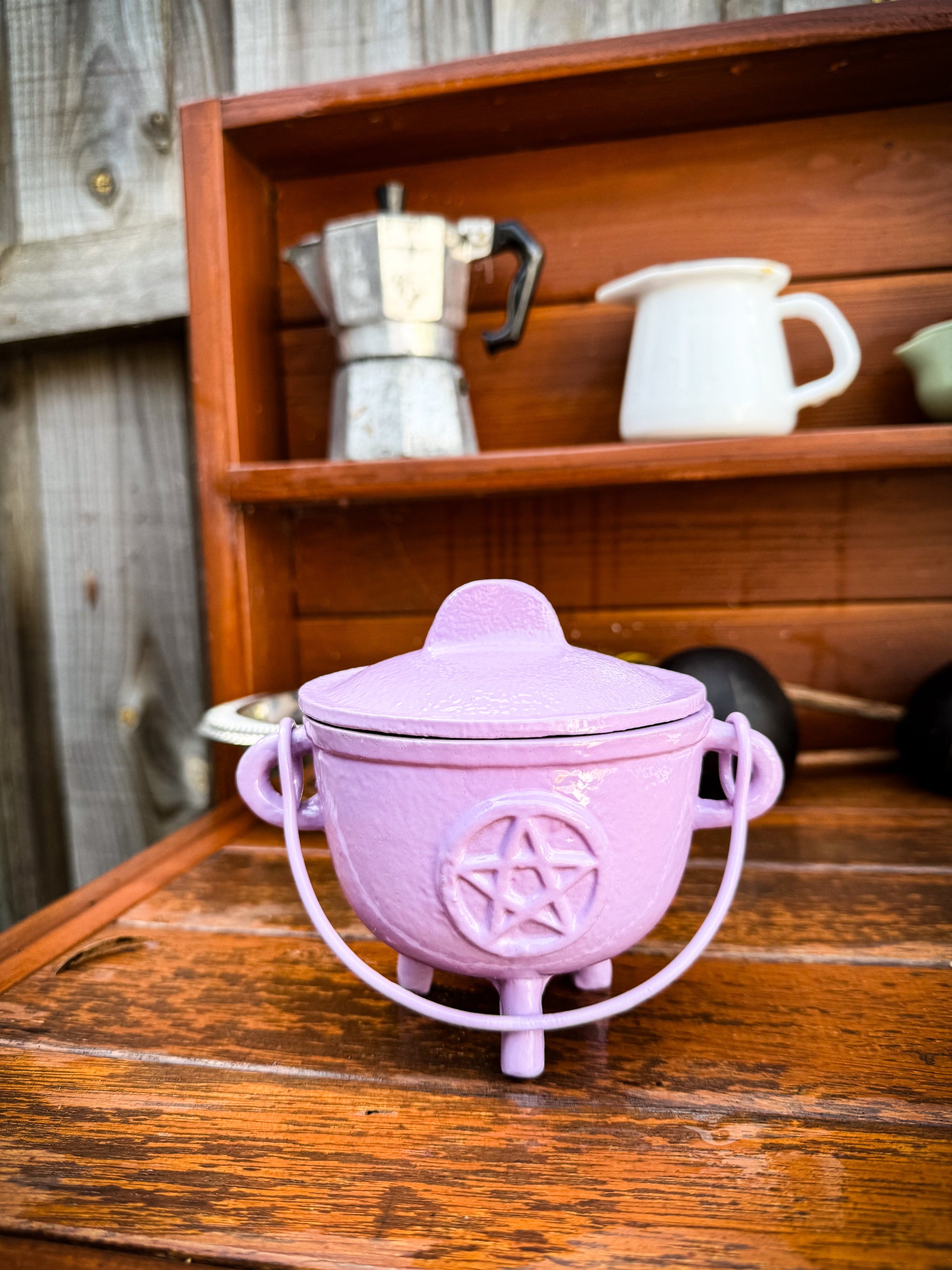 Pentagram Cast Iron Cauldron - Lavender by The Playful Collective | The ...